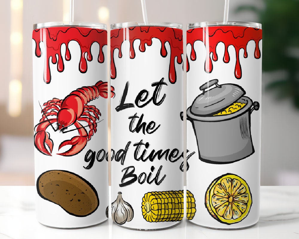 Crawfish Wrap Png,crawfish Boil Sublimation Designs,20 Oz Skinny ...