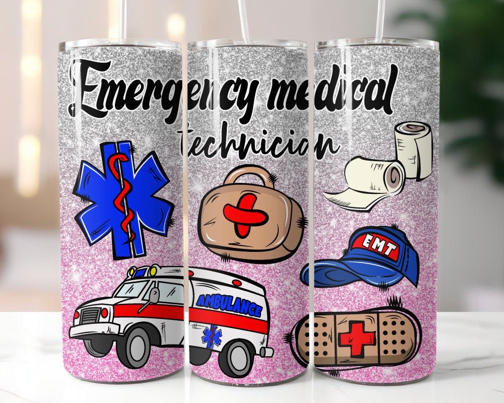 EMT Tumbler Wrap,emergency Medical Technician Sublimation Designs,20 Oz ...