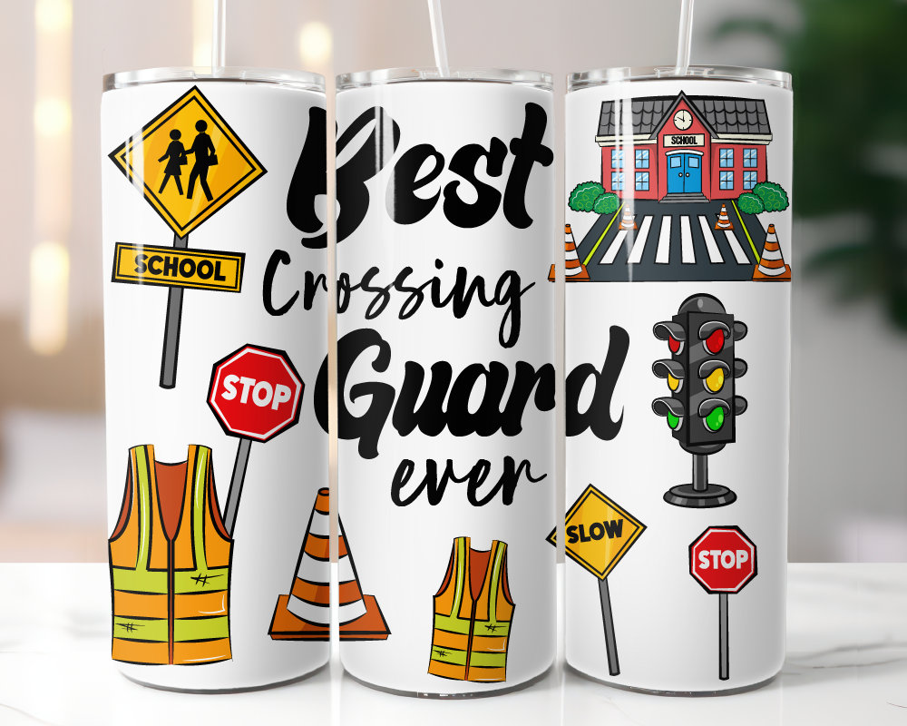 School Crossing Guard Tumbler Wrap,best Crossing Guard Sublimation ...