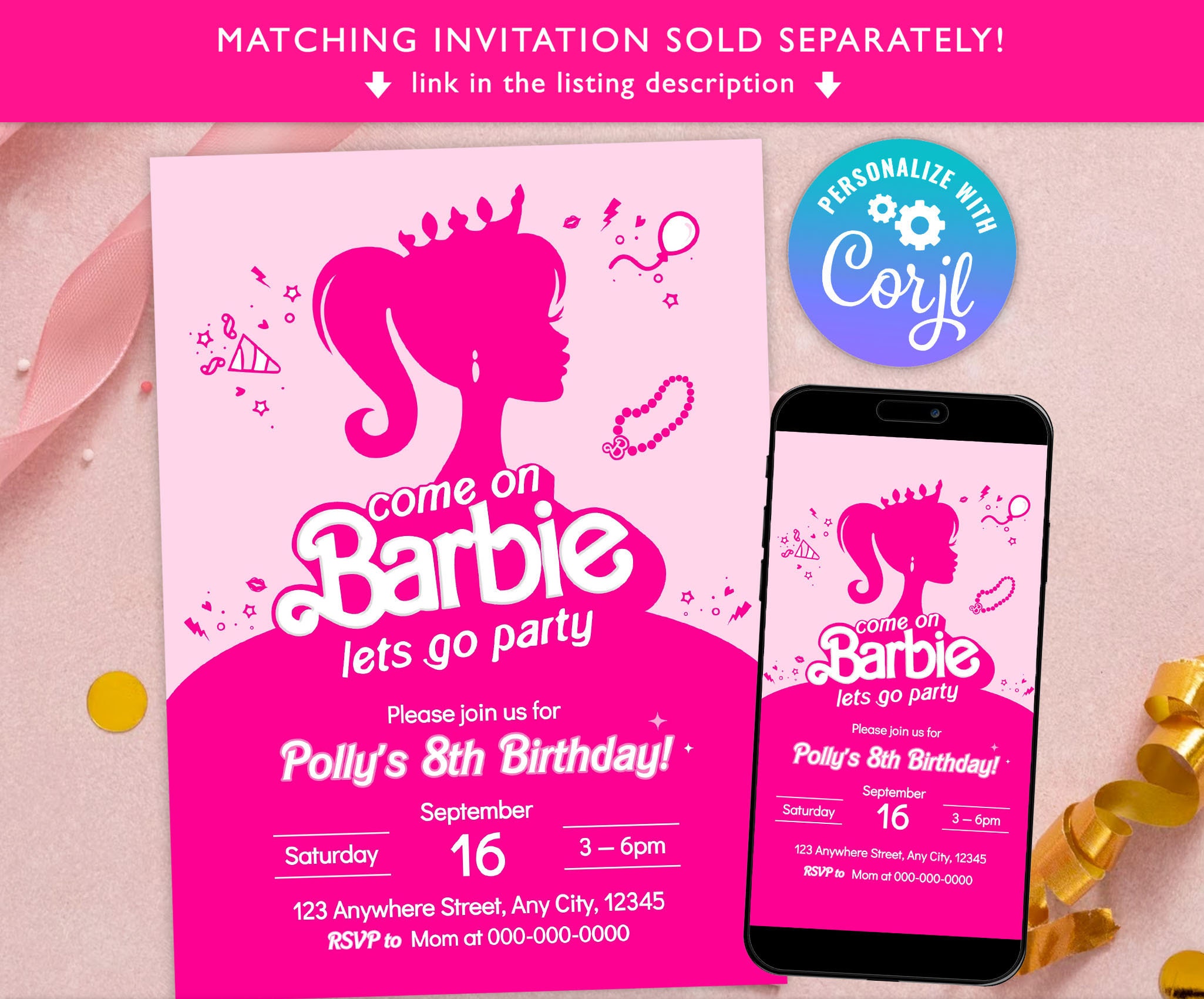 Editable Barbie Welcome Sign for Birthday Girl Pink Barbie - Etsy Canada