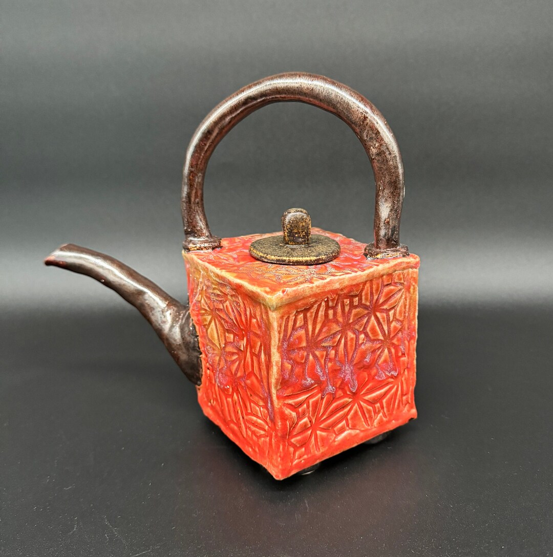 Teapot Slab Built Hand Made Pottery Ceramic - Etsy
