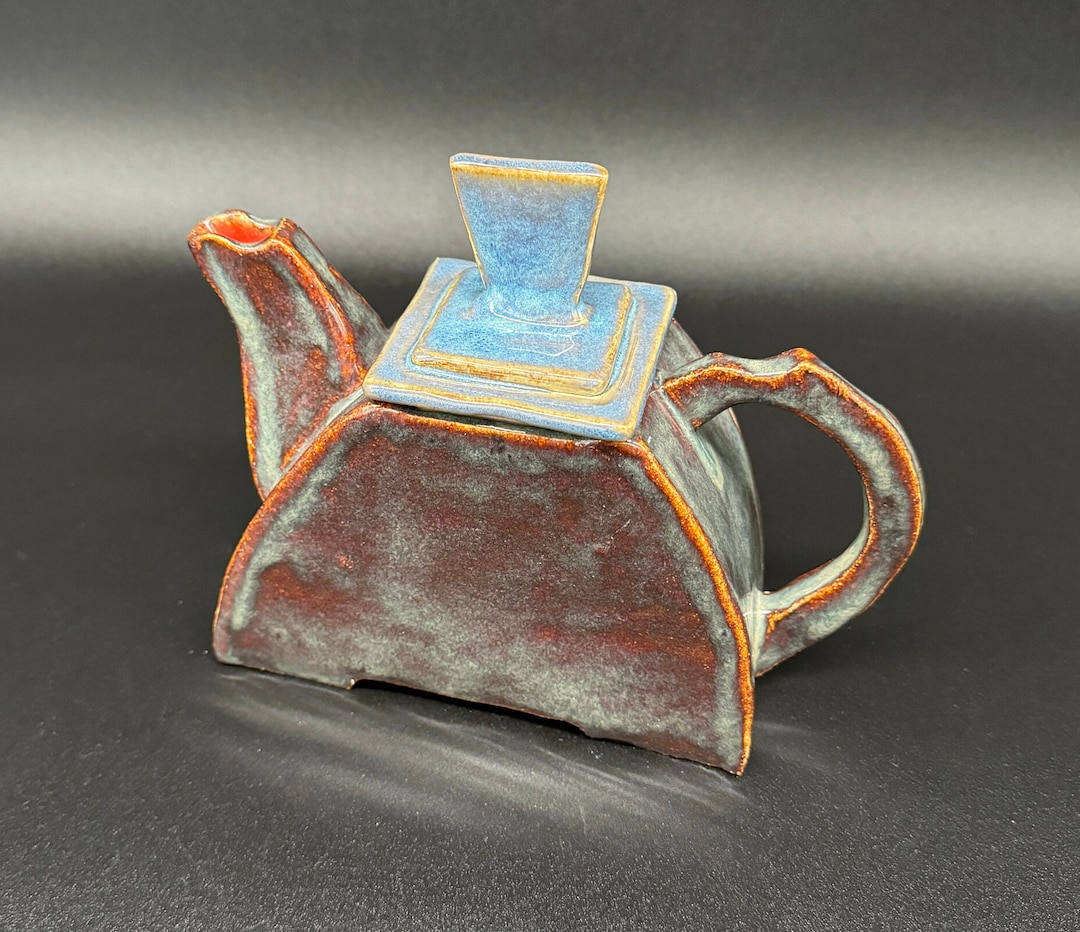 Teapot Slab Built Hand Made Pottery Ceramic - Etsy