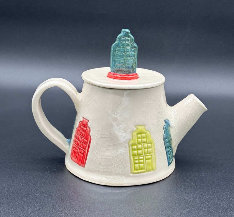 Teapot Slab Built Hand Made Pottery Ceramic - Etsy