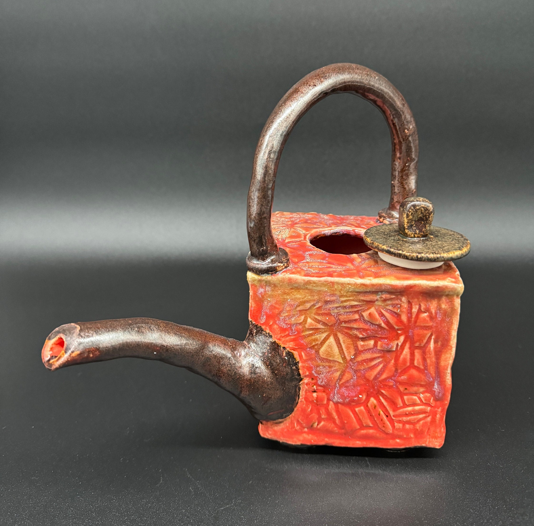 Teapot Slab Built Hand Made Pottery Ceramic - Etsy