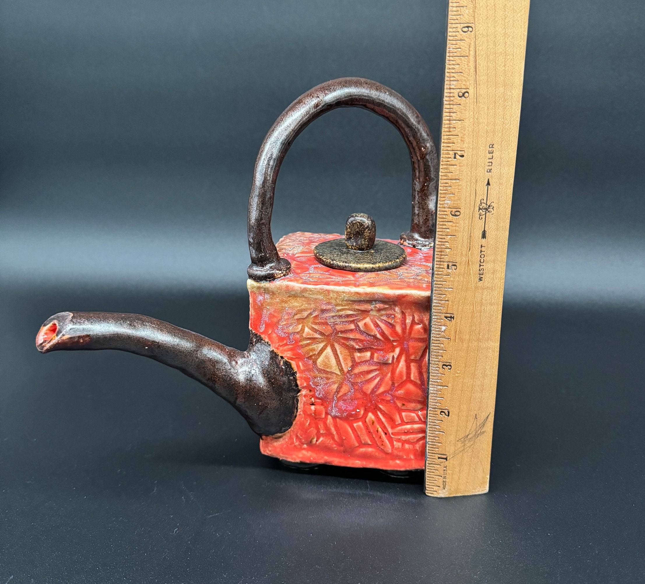 Teapot Slab Built Hand Made Pottery Ceramic - Etsy