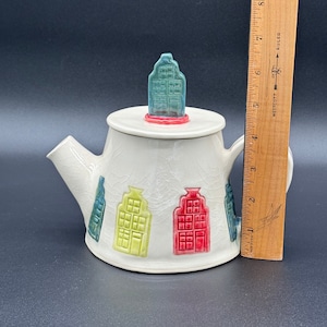 Teapot Slab Built Hand Made Pottery Ceramic - Etsy