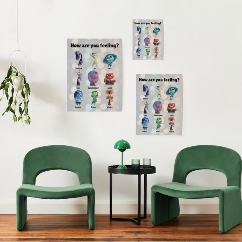 Inside Out 2 Feelings & Emotions Poster Inside Out 2 Theme Digital ...