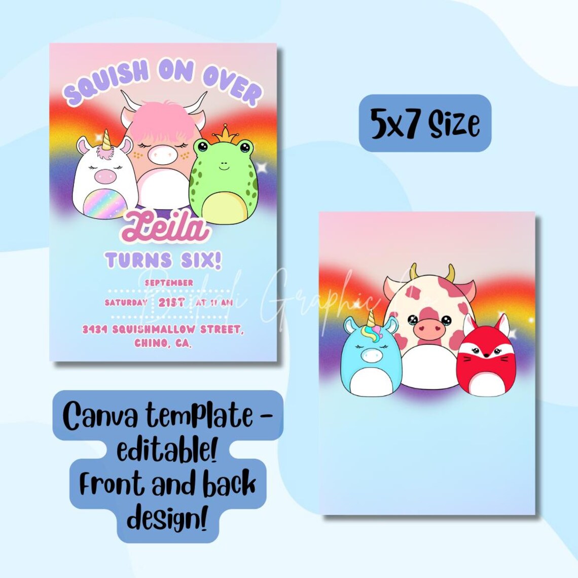 Squishmallow Invite | Squishmallow Party Theme | Kids Squishmallow ...