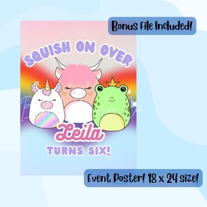 Squishmallow Invite | Squishmallow Party Theme | Kids Squishmallow ...