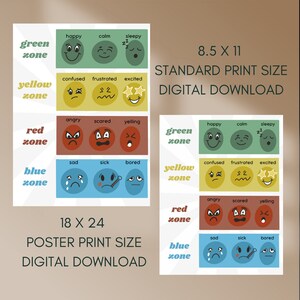 Kids Emotion Chart | Kids' Emotional Identification Chart | Zones of ...