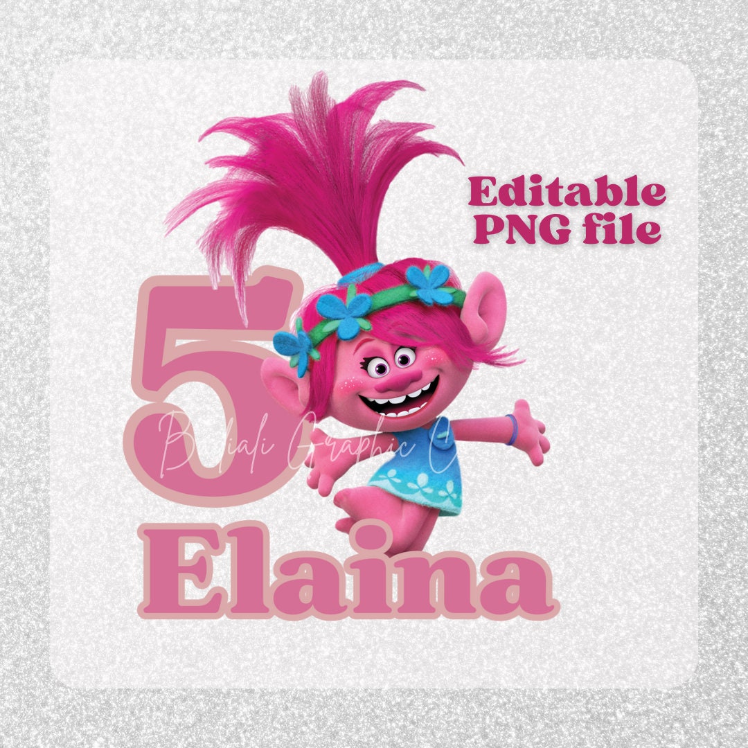 Custom Trolls PNG | Editable in Canva | Trolls Birthday Theme ...