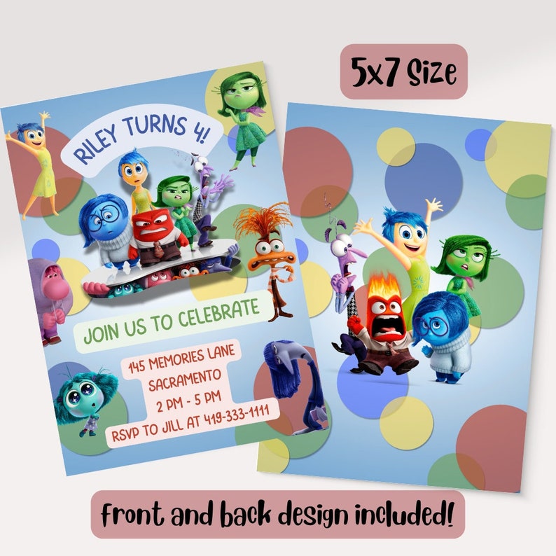 Inside Out 2 Birthday Invitation | Editable Digital Download | Bonus ...