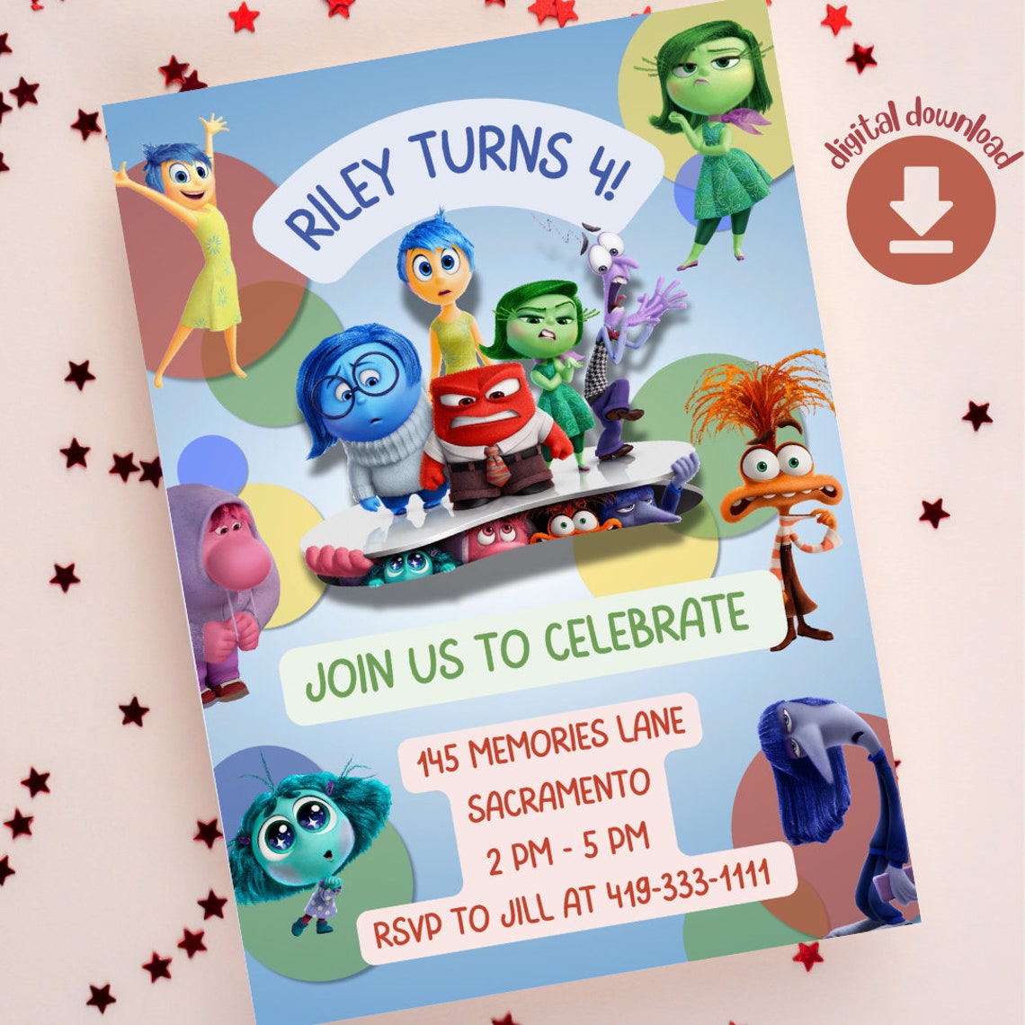 Inside Out 2 Birthday Invitation | Editable Digital Download | Bonus ...