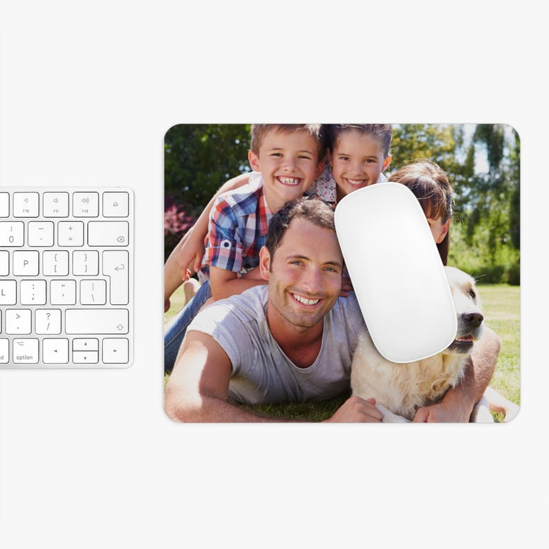 Mouse Pad Personalized Family Photo With Pet, Custom Mouse Pad - Etsy
