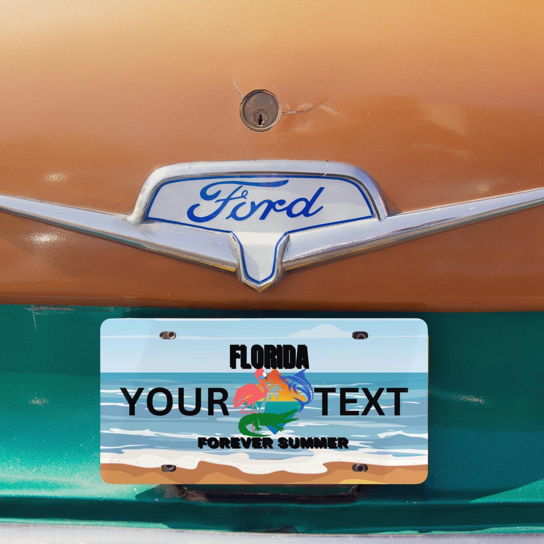 Personalized Beach License Plate: Forever Summer Car Tag - Etsy