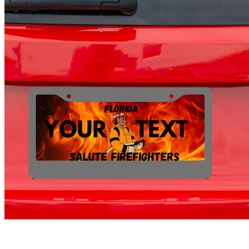 Custom Firefighter License Plate: Personalized Auto Decor - Etsy