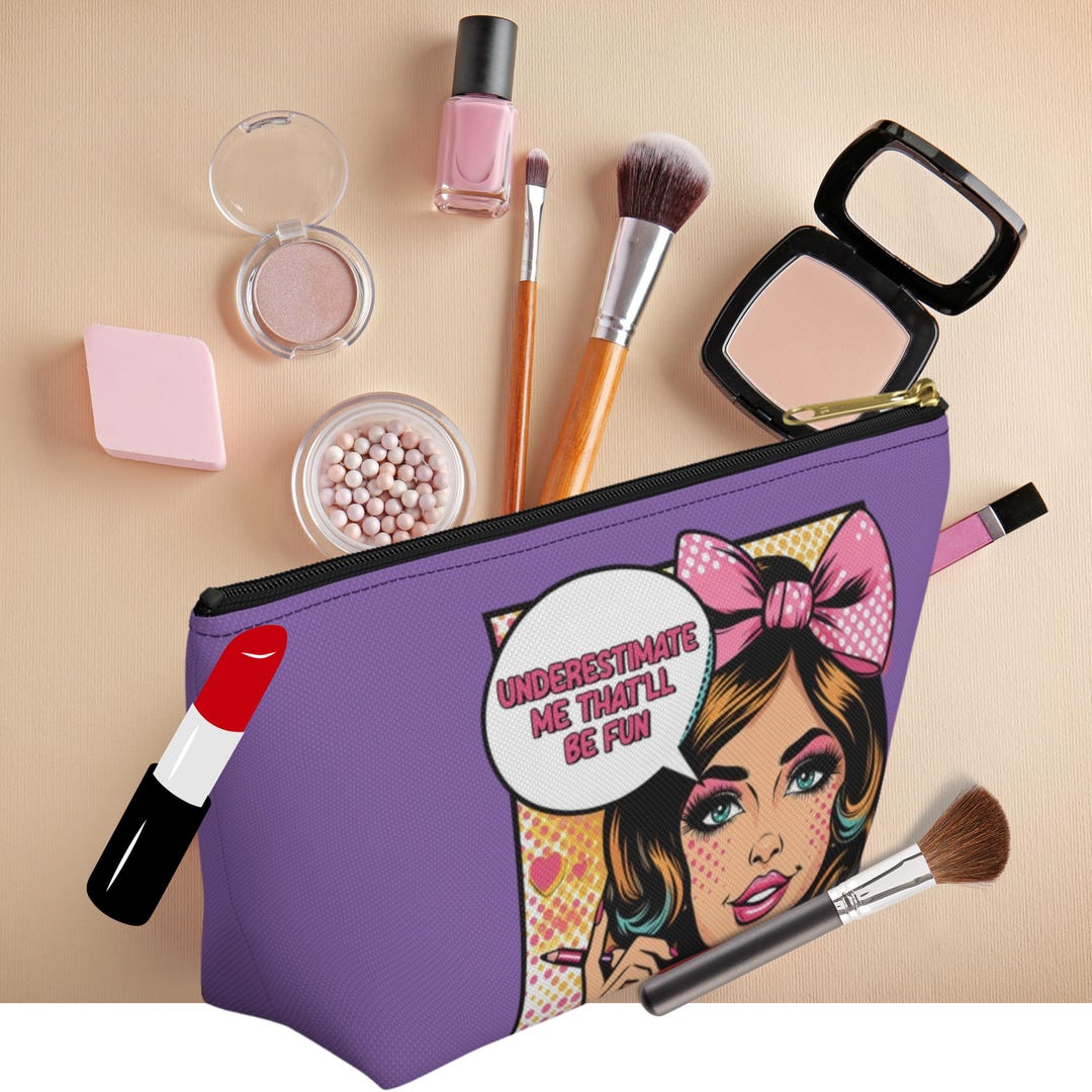 Coquette Pop Art Girl Accessory Pouch: Travel Makeup Bag - Etsy