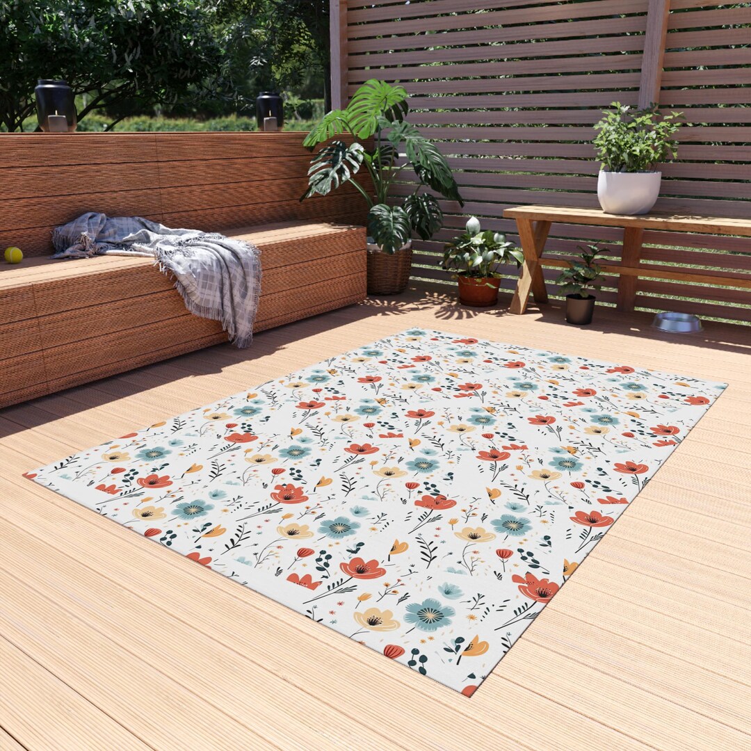 Tropical Outdoor Rug, Ideal for Patios or Decks, Perfect Gift for ...