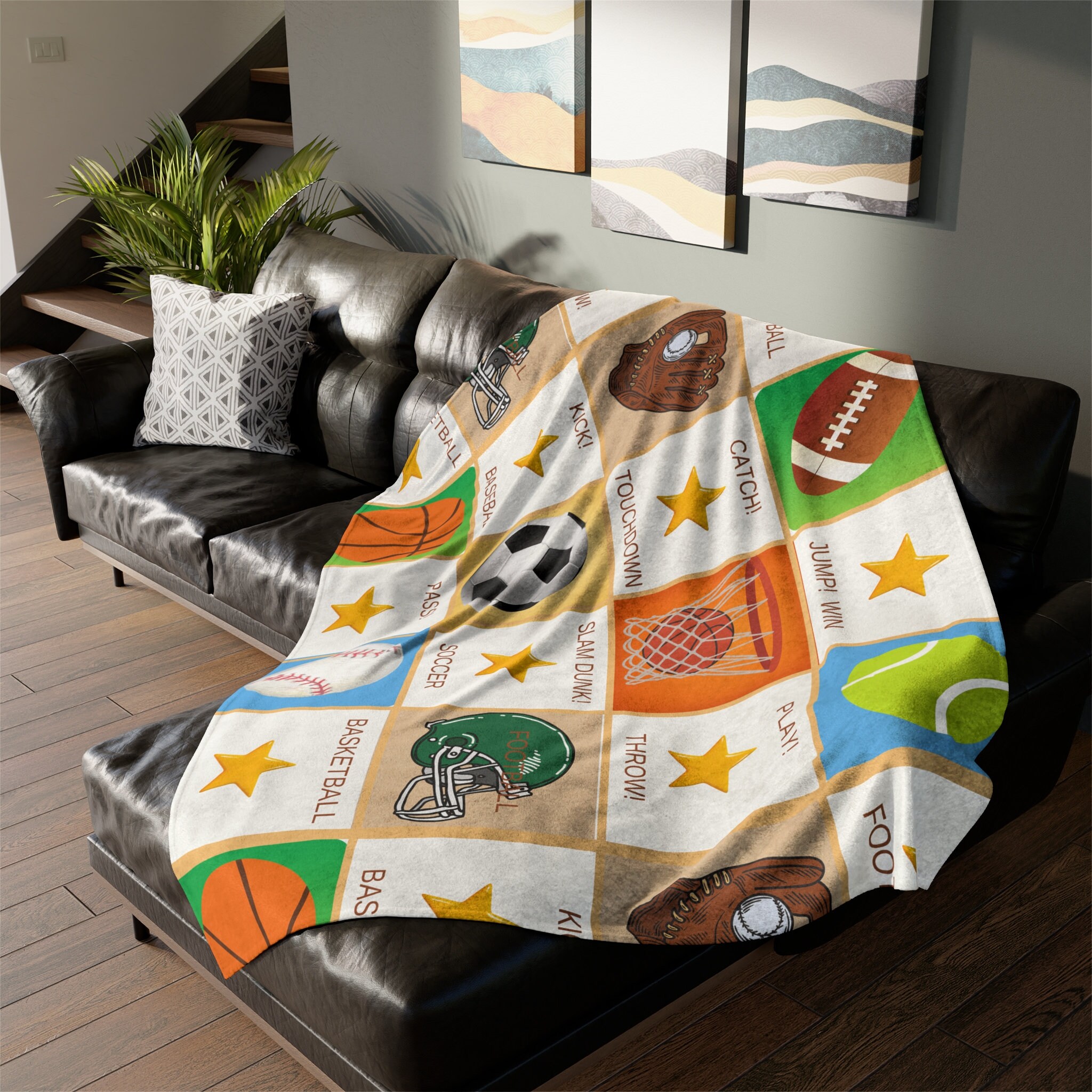 Soft Polyester Blanket Sports Theme, Father's Day Gift, Birthday Gift ...