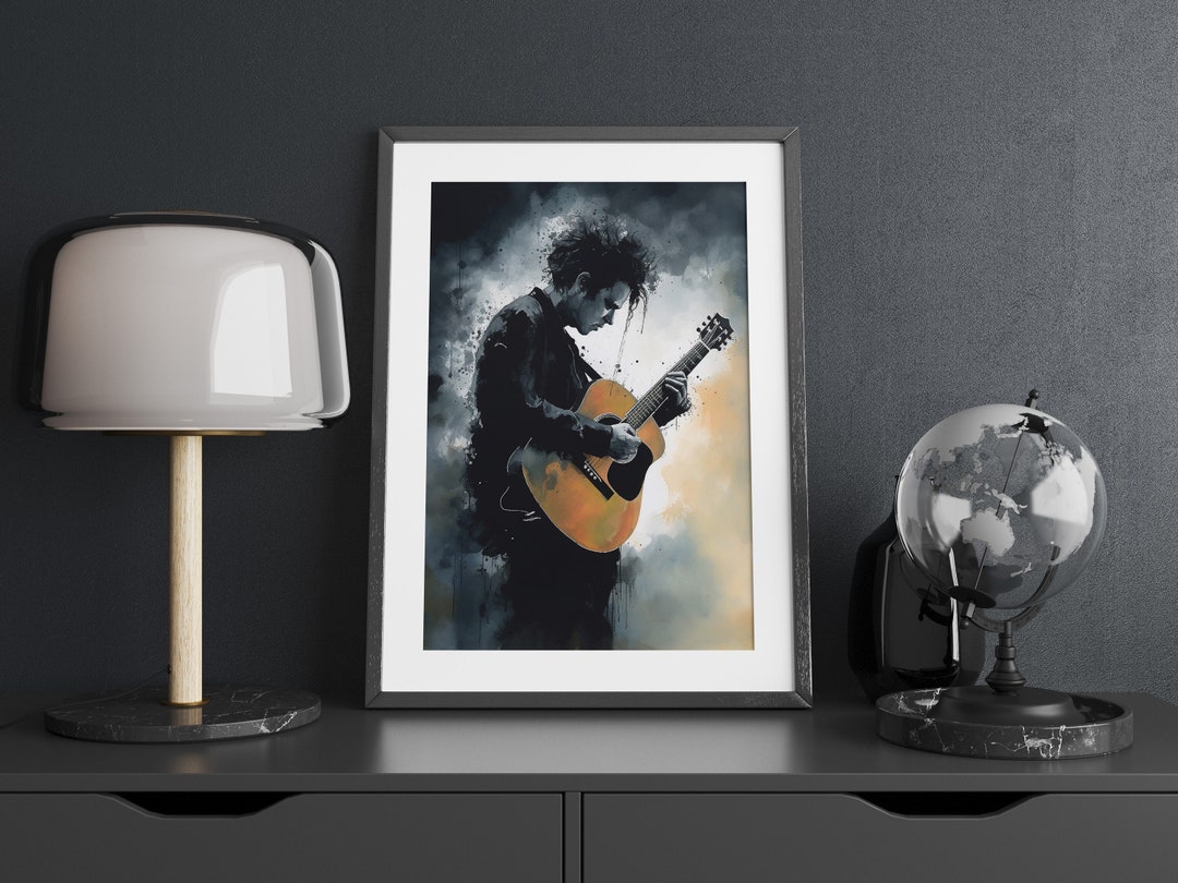 Robert Smith Acoustic Guitar Watercolor Painting Digital - Etsy