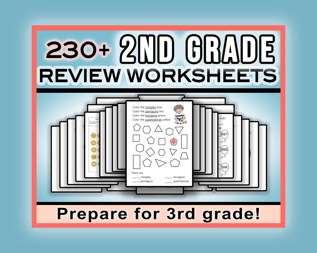 2nd Grade Worksheets Review Packet for Entering 3rd Grade • Reading ...