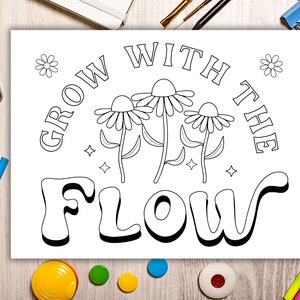 Flower Power Coloring Pages | 12 Printable Pages | Perfect for Adults ...