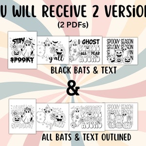 Retro Halloween Coloring Pages | 20 Printable Pages | Perfect for ...