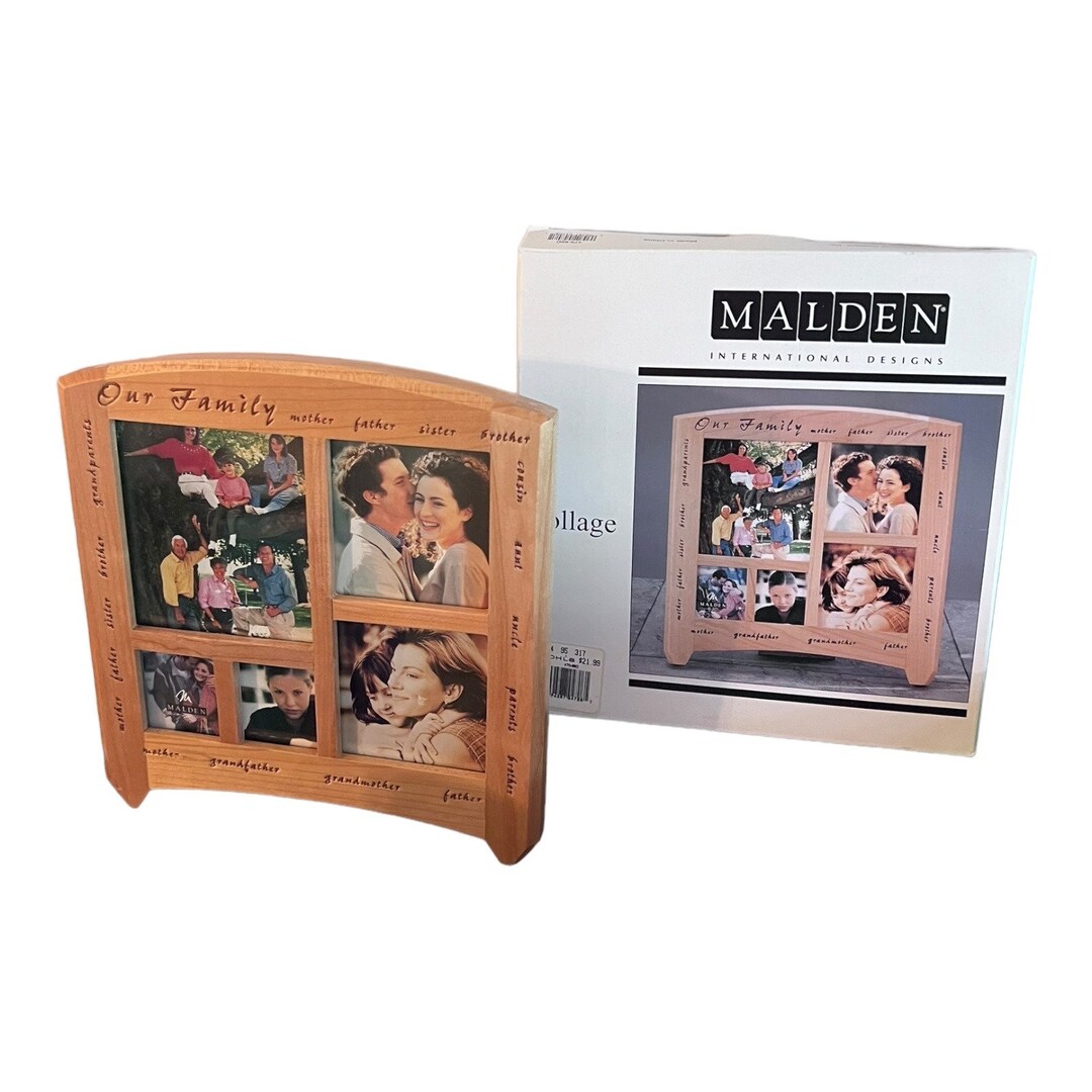 Malden OUR FAMILY Wood Collage Style Picture Frame Holds 5 Mother ...