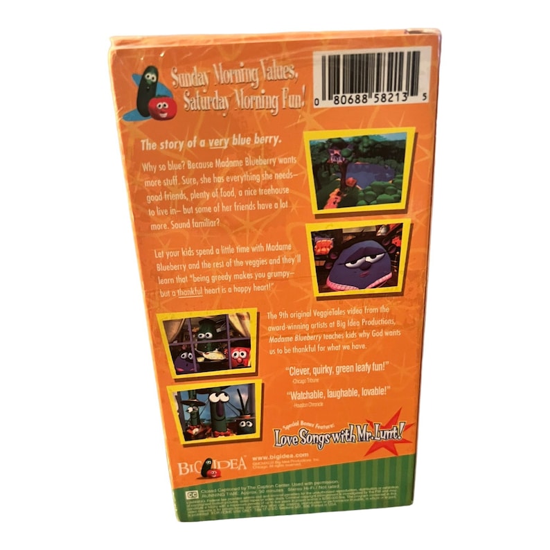 Big Idea VEGGIE TALES Madame Blueberry A Lesson in Thankfulness VHS New ...