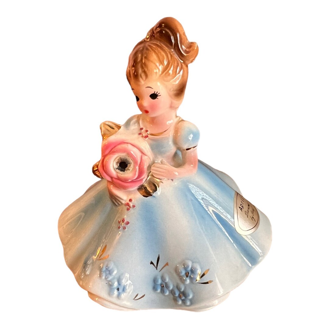 Vintage Josef Originals April Diamond Birthstone Flowers 4in Ceramic ...