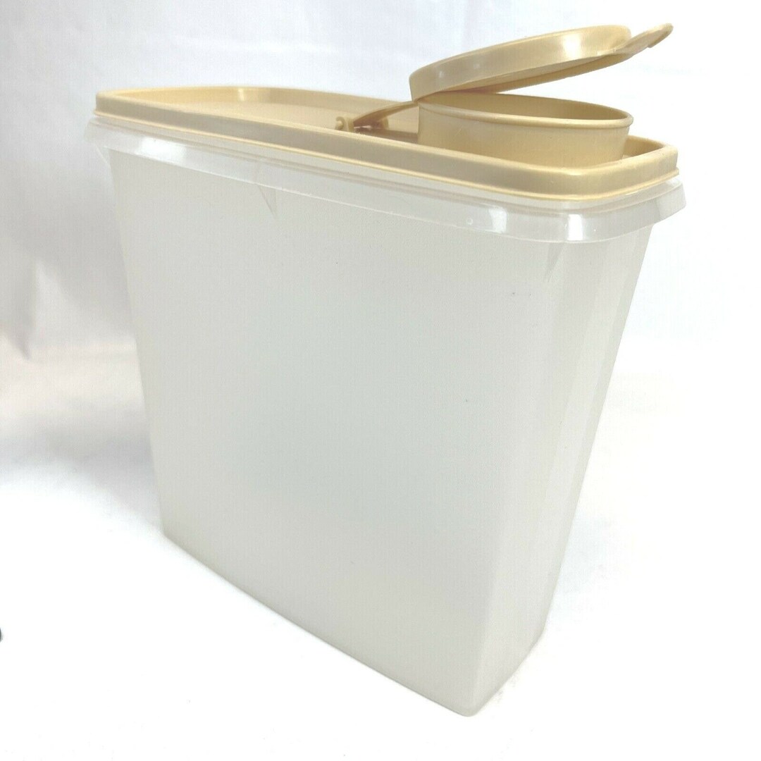 Tupperware Vintage Plastic Cereal Keeper Storage Container W/ Flip Top ...