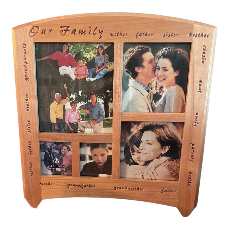 Malden OUR FAMILY Wood Collage Style Picture Frame Holds 5 Mother ...