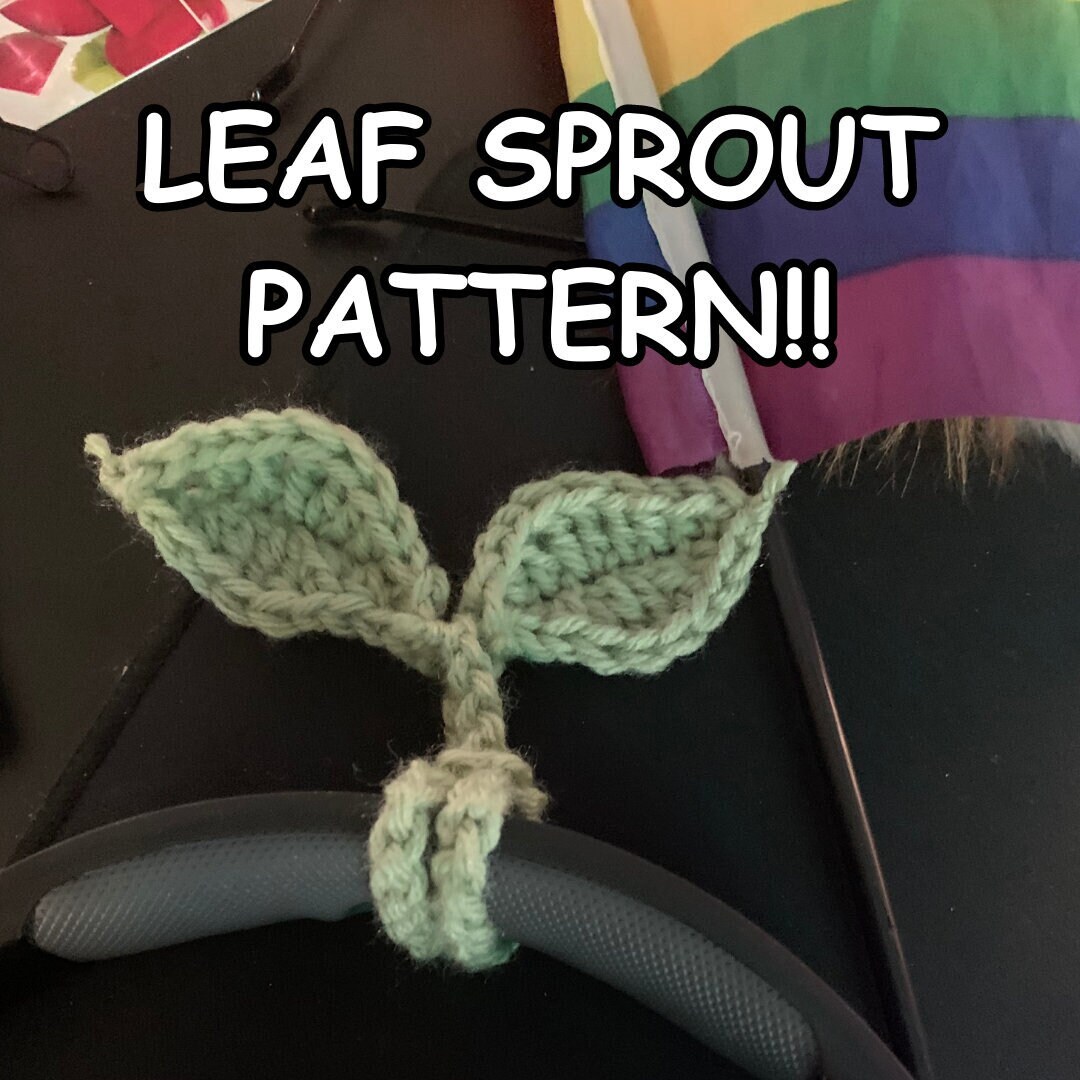 PATTERN Crochet Leaf Sprout for Headphones/bookmark/cable Organization ...