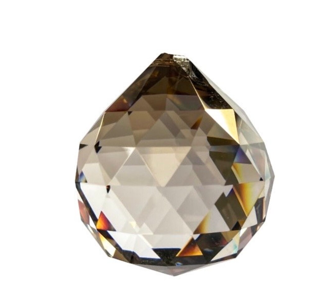 30mm Honey Faceted Ball Chandelier Crystals, Asfour Lead Crystal #701 ...