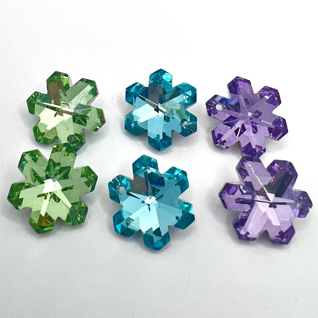 20mm Assorted Metallic Snowflakes - Set of 6 - Etsy