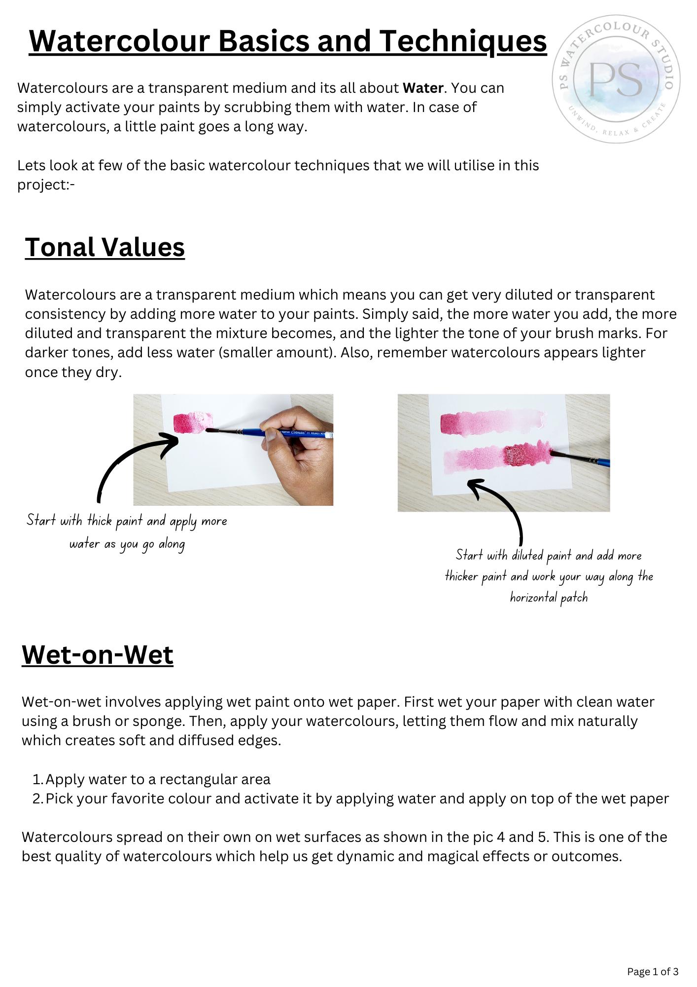 Step- By- Step Watercolor Workbook for Beginners: Poinsettia Flower ...