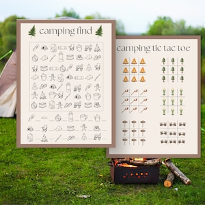 Printable Camping Activity Bundle/kids Camping Activity Set/camping ...
