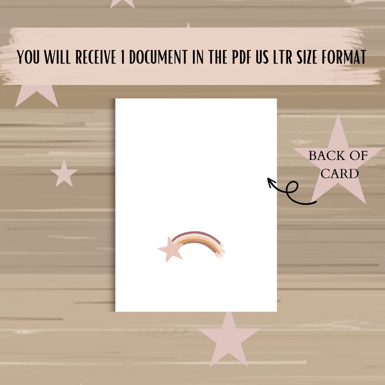 Printable 13th Birthday Card for Girl/ Boho Design 13th Birthday Card ...