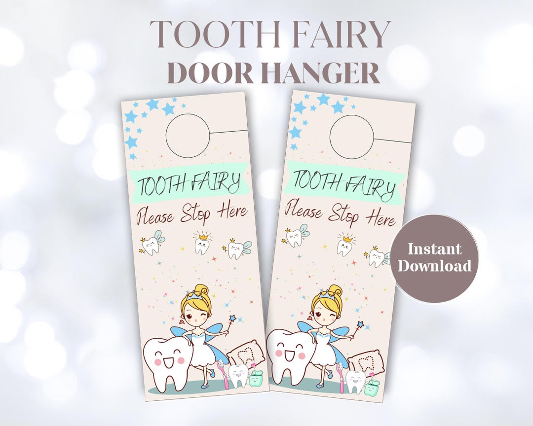 Magical Tooth Fairy Stop Here Door Hanger-instant Download/tooth Fairy ...