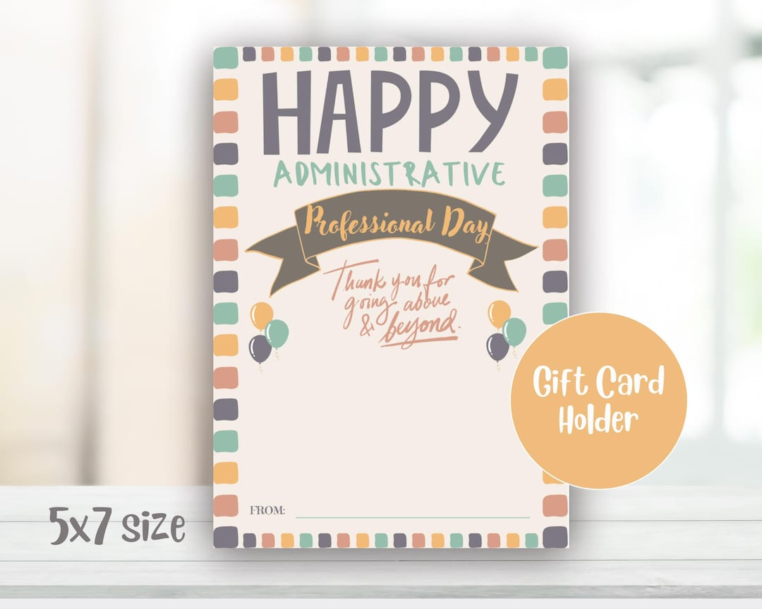 Administrative Professional Day Gift Card Holder-office Administrative ...