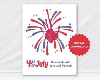 Printable Fourth of July Handprint Craft-digital Download-kids ...