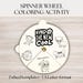 Spread Kindness Spinner Wheel Printable Colouring Activity/spread ...