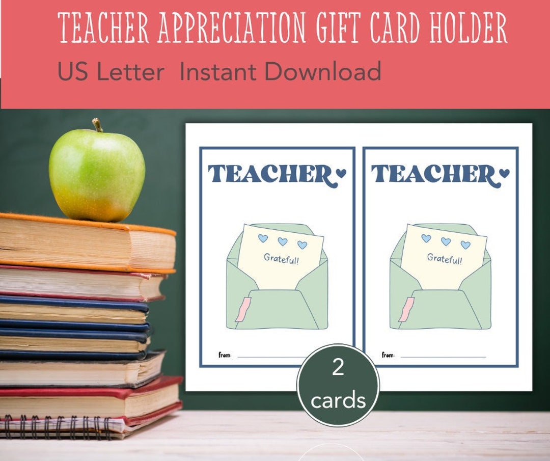 Teacher Appreciation Gift Card Holder/teacher Appreciation Week Gift ...