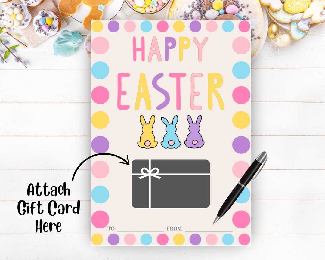 Easter Gift Card Holder-instant Download Printable/easter Bunny Gift ...