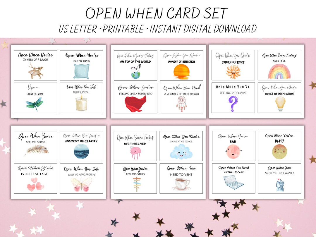 College School Gift:open When Cards Set,back to School Envelopes ...