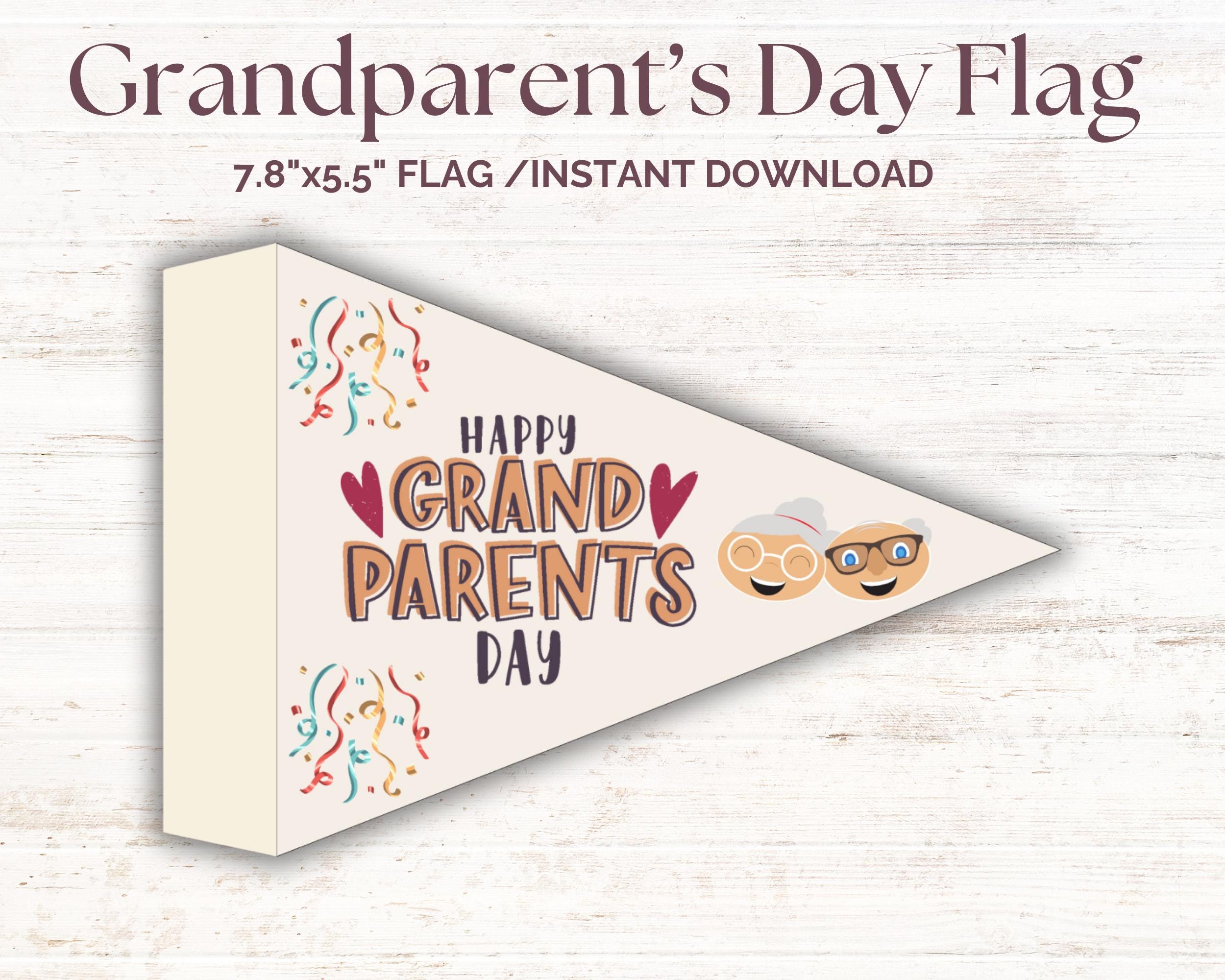 Celebrate Grandparent's Day With Printable Flag/printable Grandparent's ...