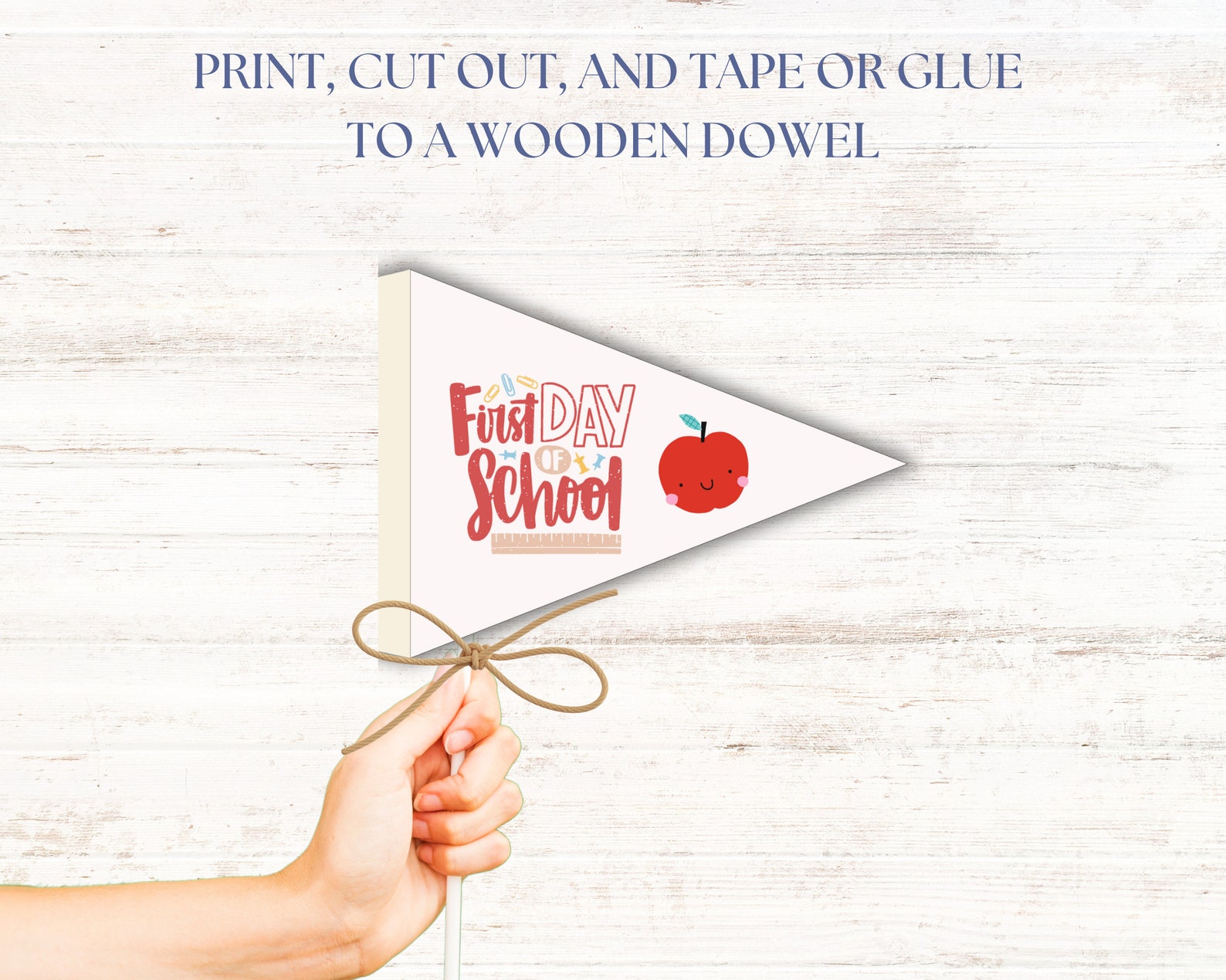 Printable First Day of School Flags/back to School Printable Flags ...