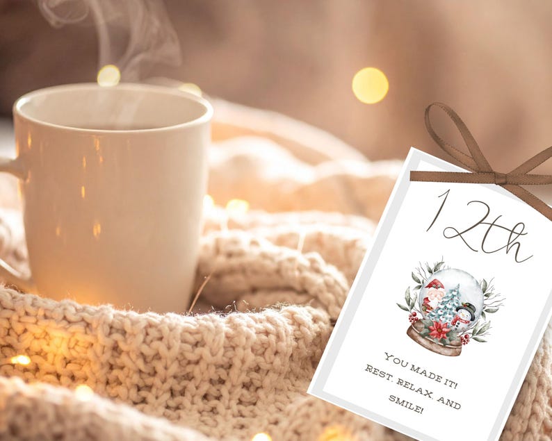 12 Days of Christmas Self-care Gift Tags Printable/holiday Self Care ...