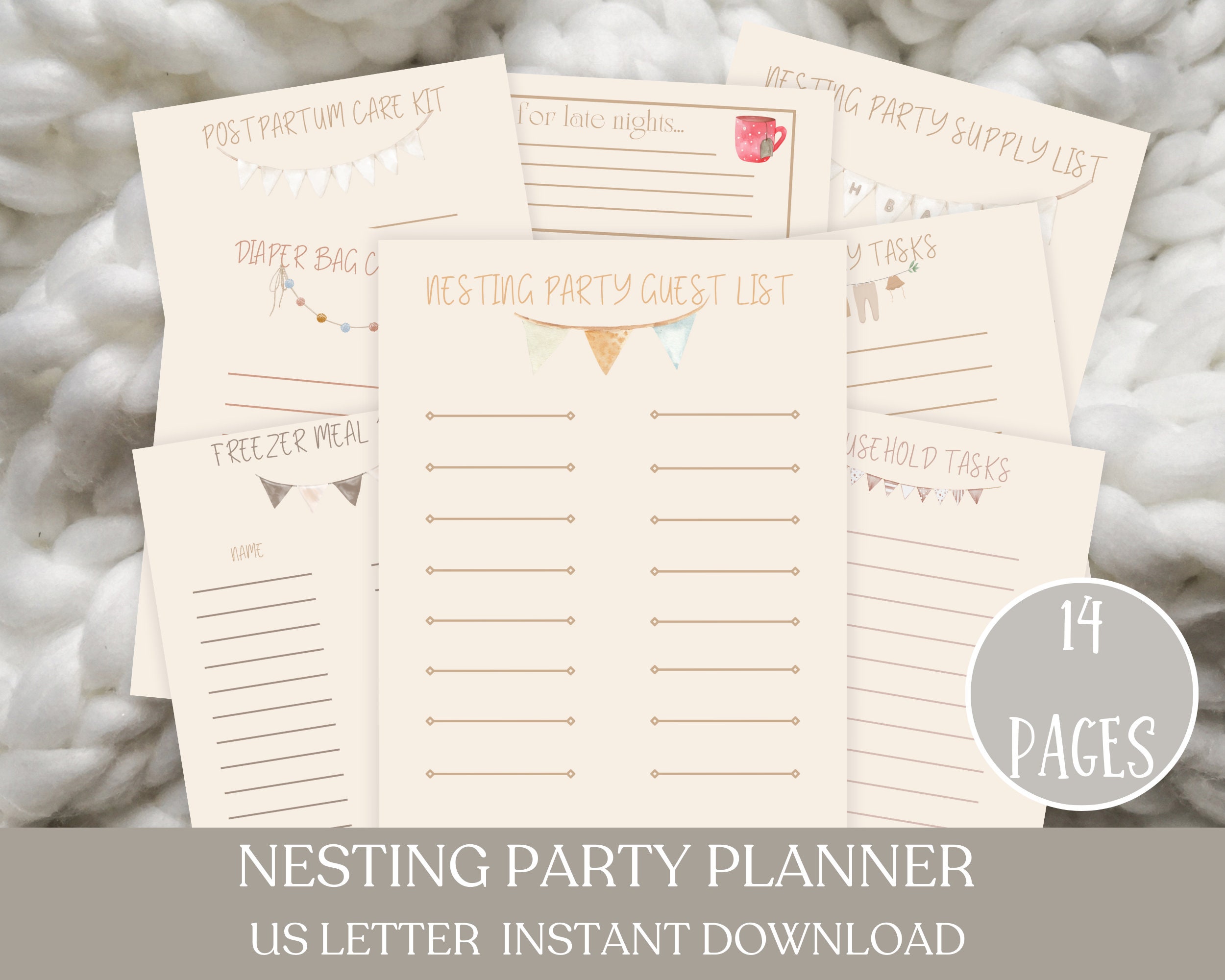 Nesting Party Planner/nesting Baby Shower Planner/nesting Party ...