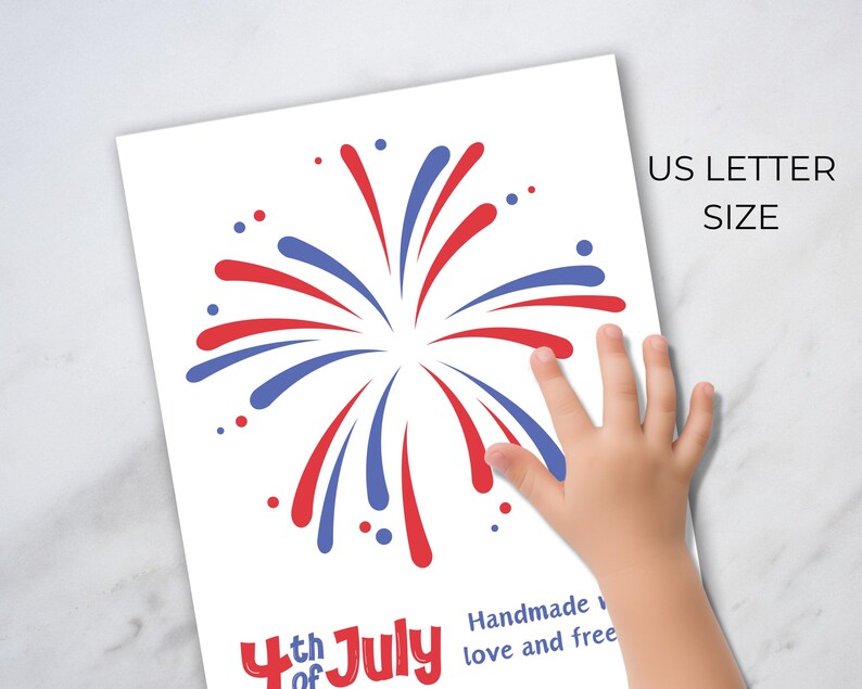 Printable Fourth of July Handprint Craft-digital Download-kids ...